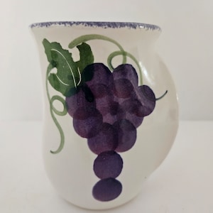 Neher Clay Coffee/tea Mug With Grapes & Foliage-right Handed - Etsy