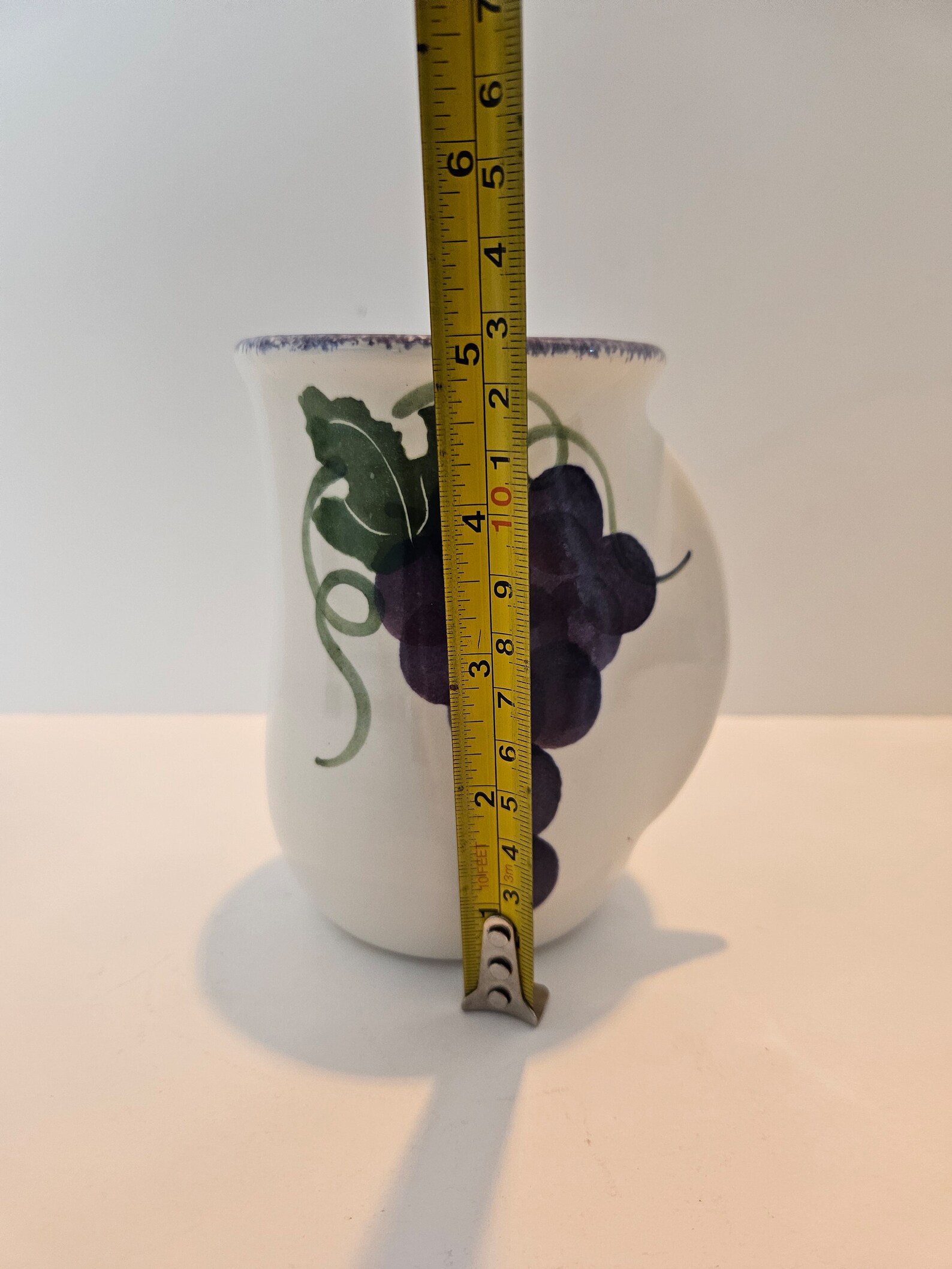 Neher Clay Coffee/tea Mug With Grapes & Foliage-right Handed - Etsy