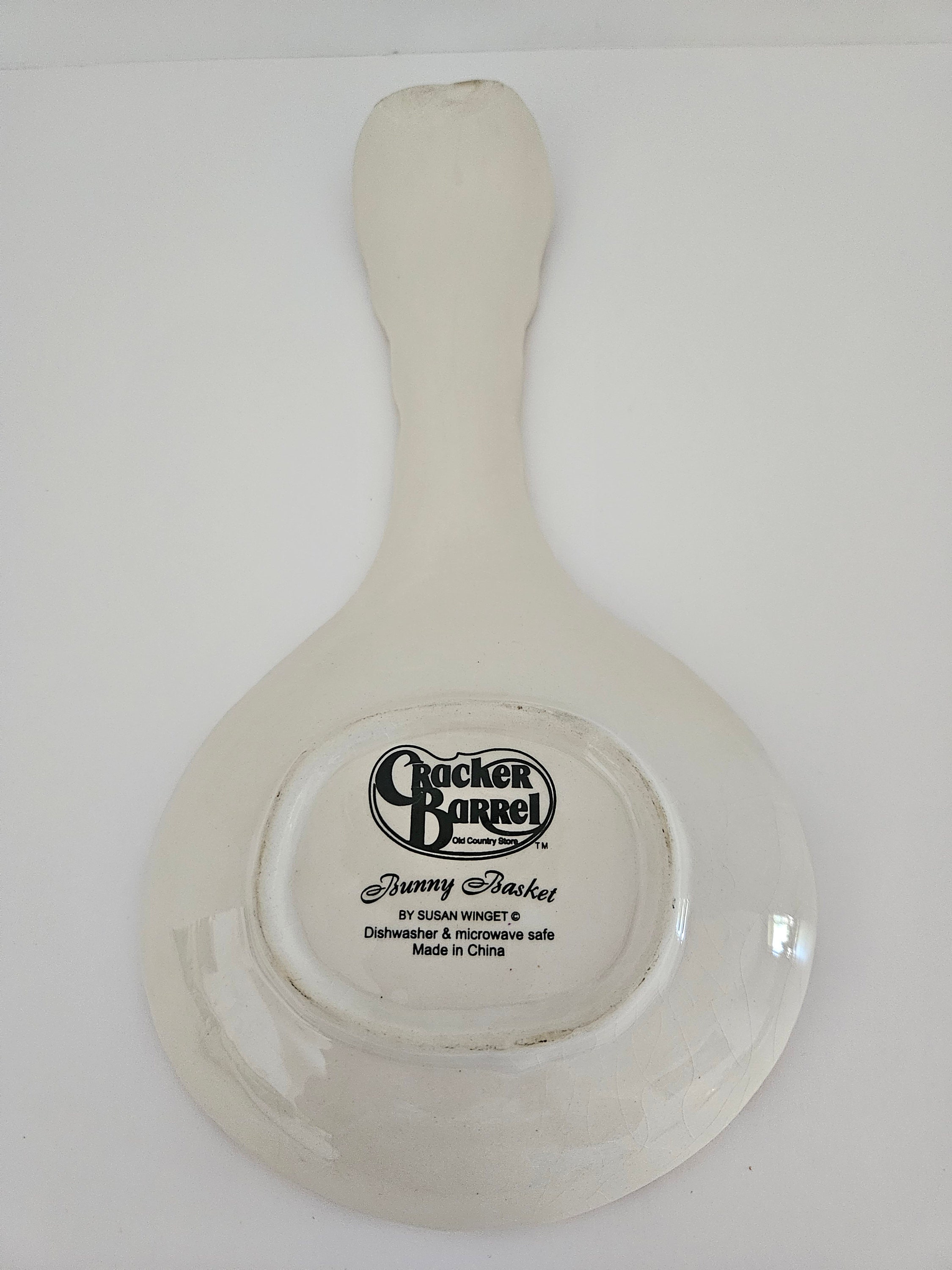 Cracker Barrel Bunny Basket Spoon Rest - Etsy