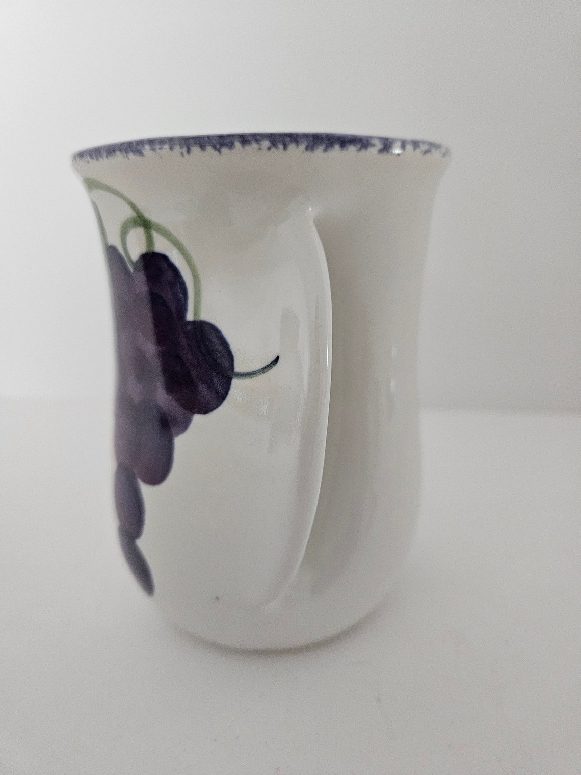 Neher Clay Coffee/tea Mug With Grapes & Foliage-right Handed - Etsy