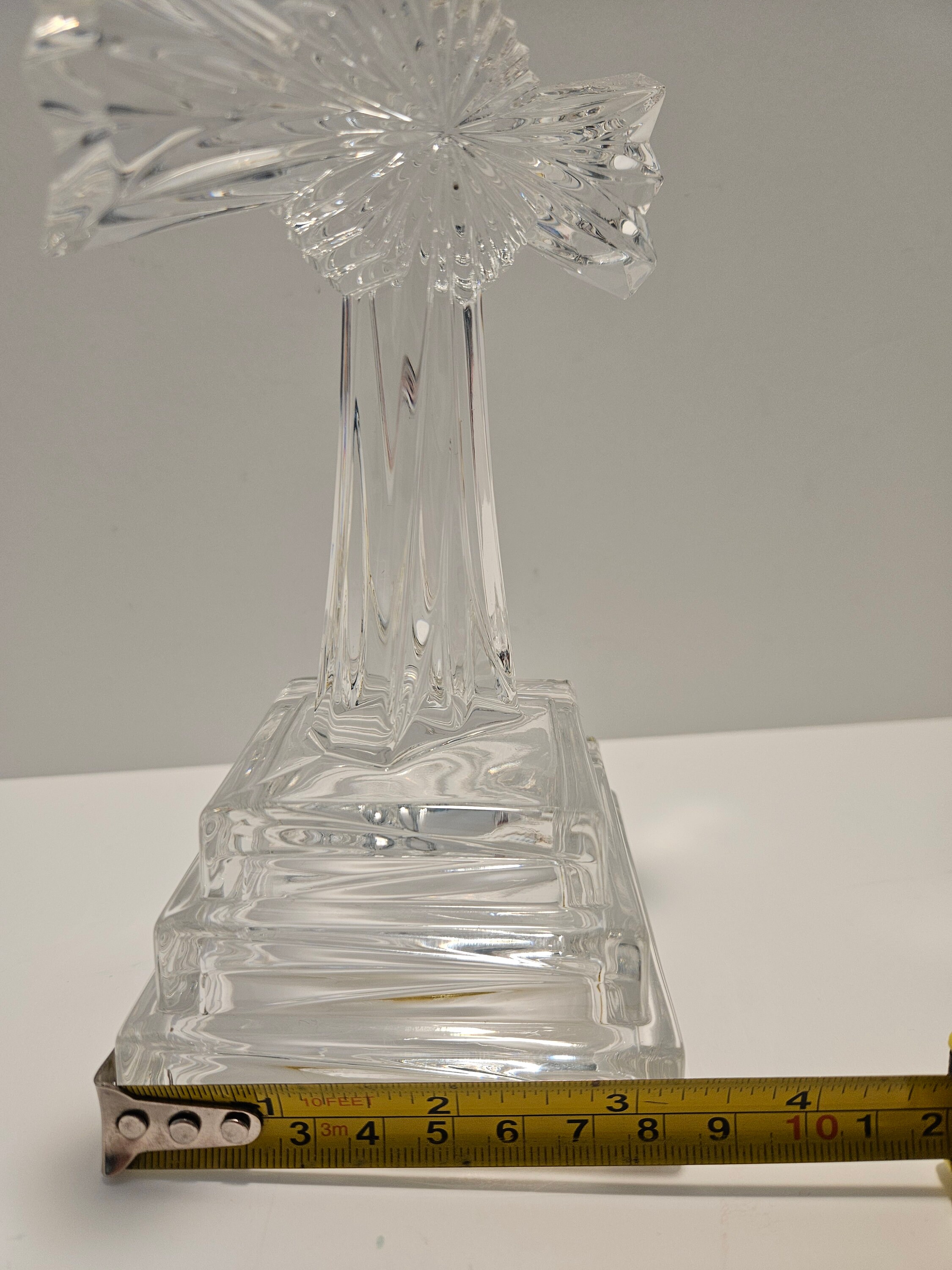 Brillant Lenox Wedding Promises Fine Crystal Glass Cross on Pedestal ...