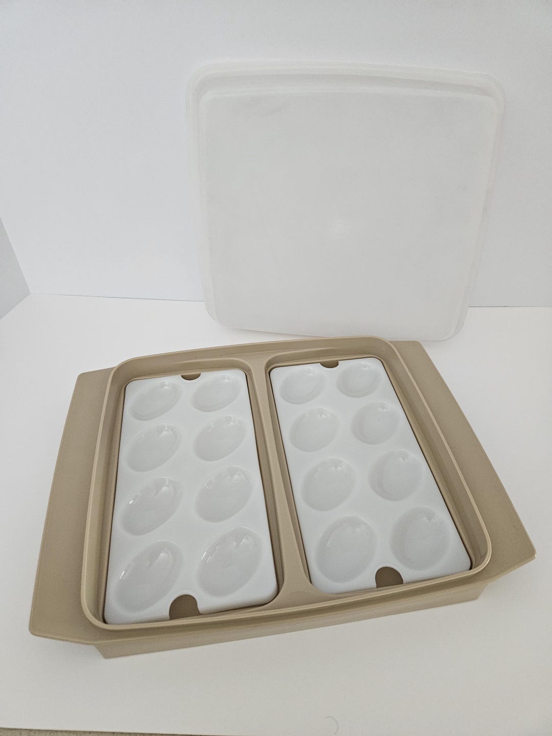 Tupperware Almond Deviled Eggs Carrier Tray 723 - Etsy