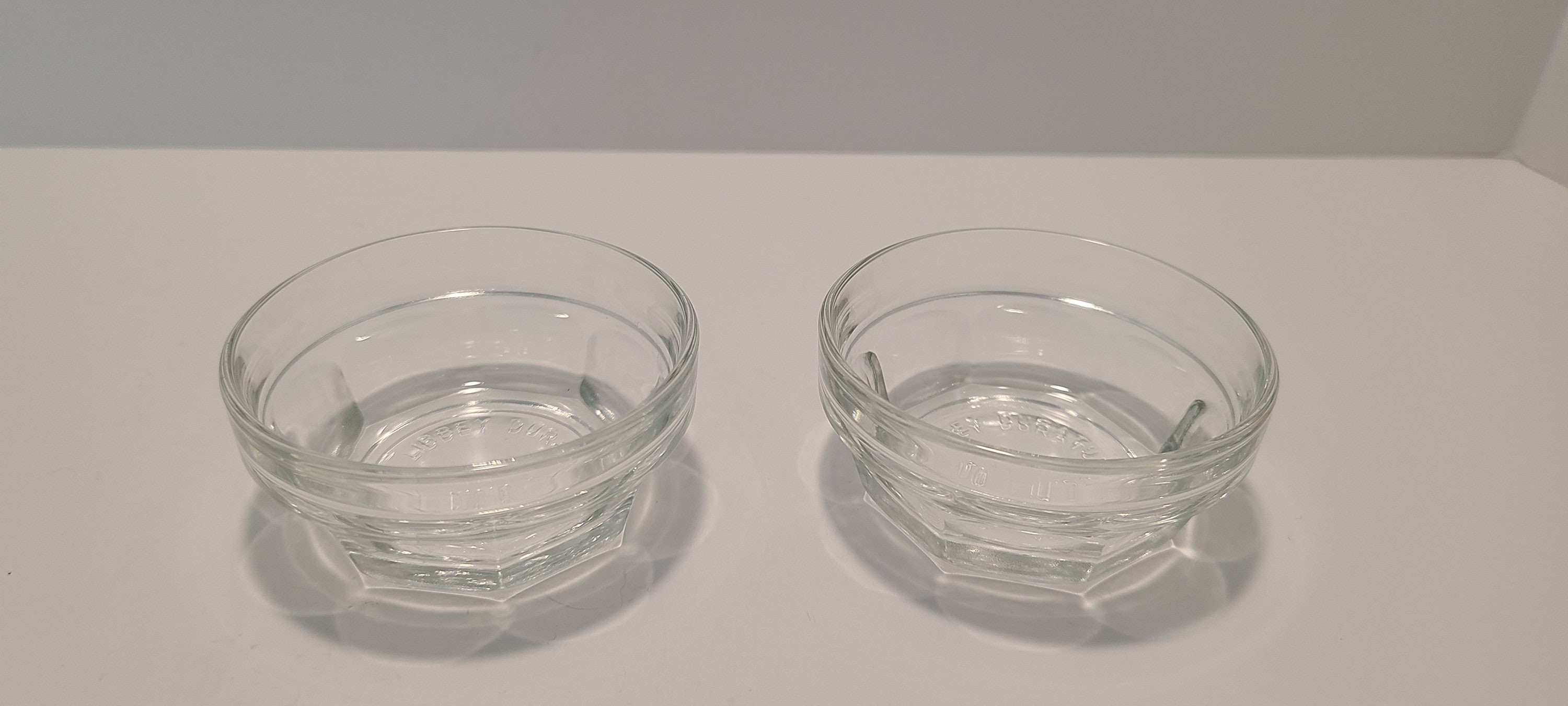 Set of 2 Libbey Duratuff Clear Glass 1.5 Oz. Ramekins-made in the USA ...