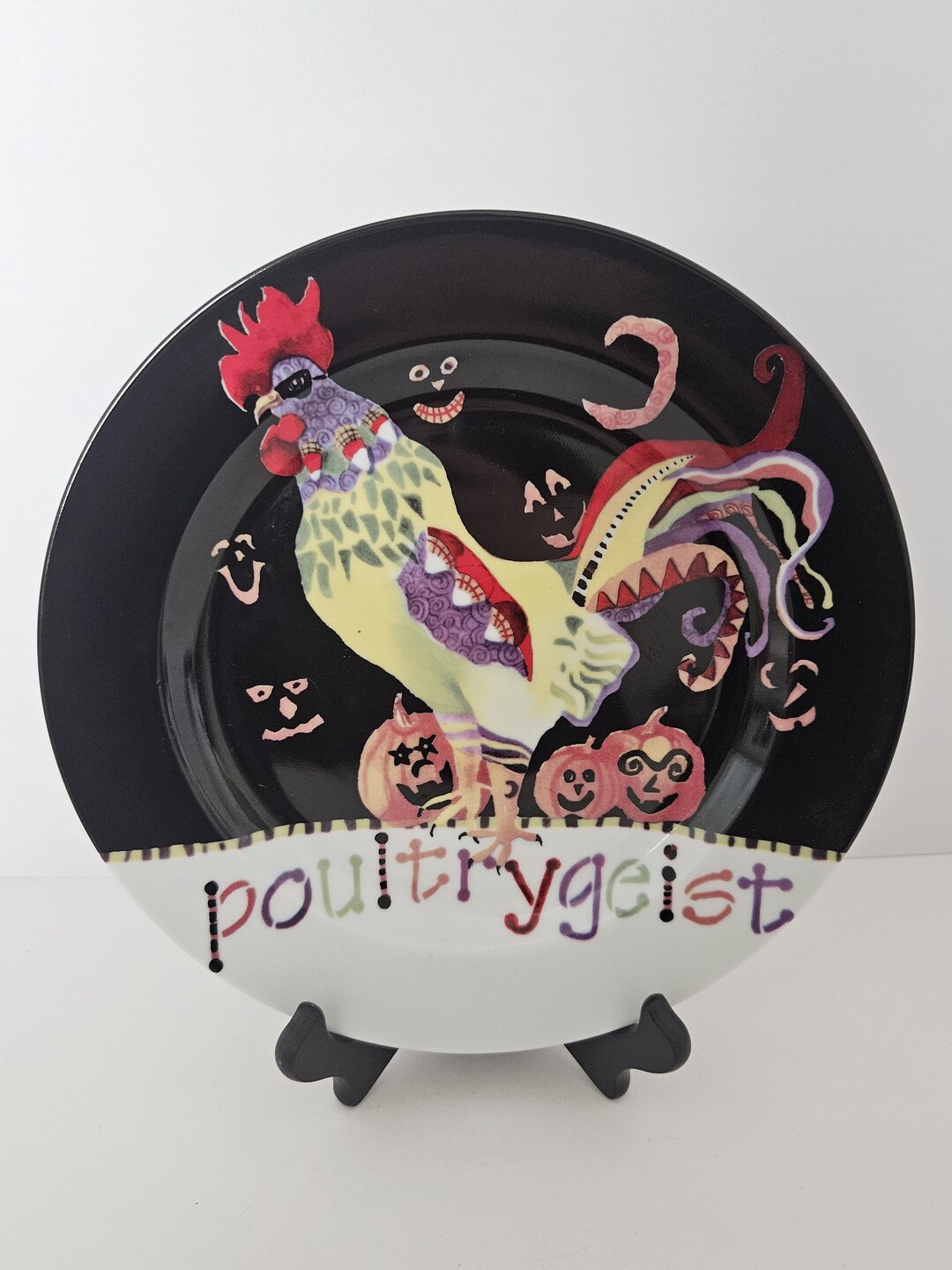 Sharon Neuhaus Halloween Poultrygeist Plate: Poultry in Motion ...