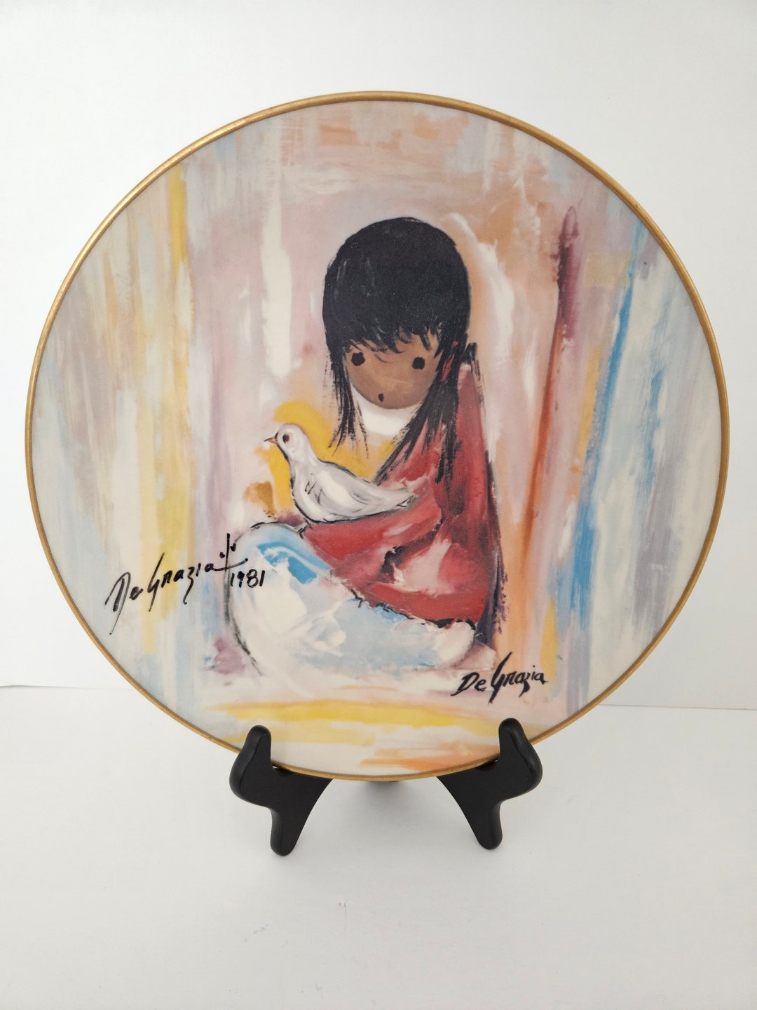 Hand Signed Ted Degrazia's "the White Dove" Limited Edition Decorative ...