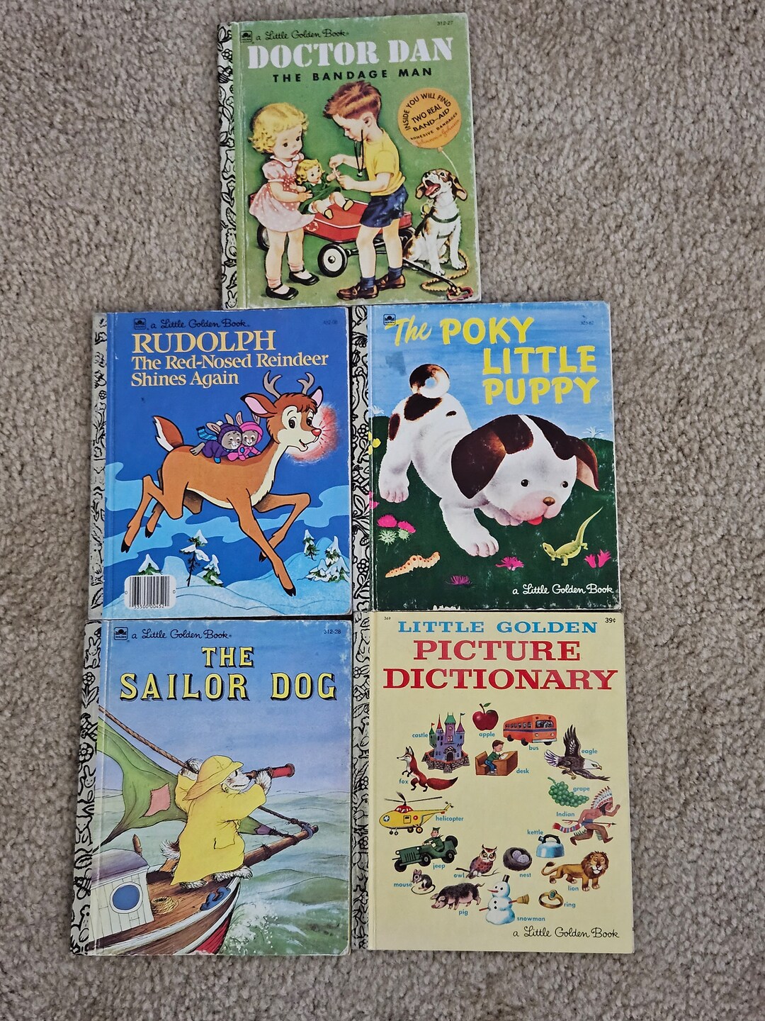 Lot of 5 Vintage Little Golden Books - Etsy