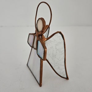 Iridescent Stained Glass & Copper Angel With Wings- 4" - Etsy