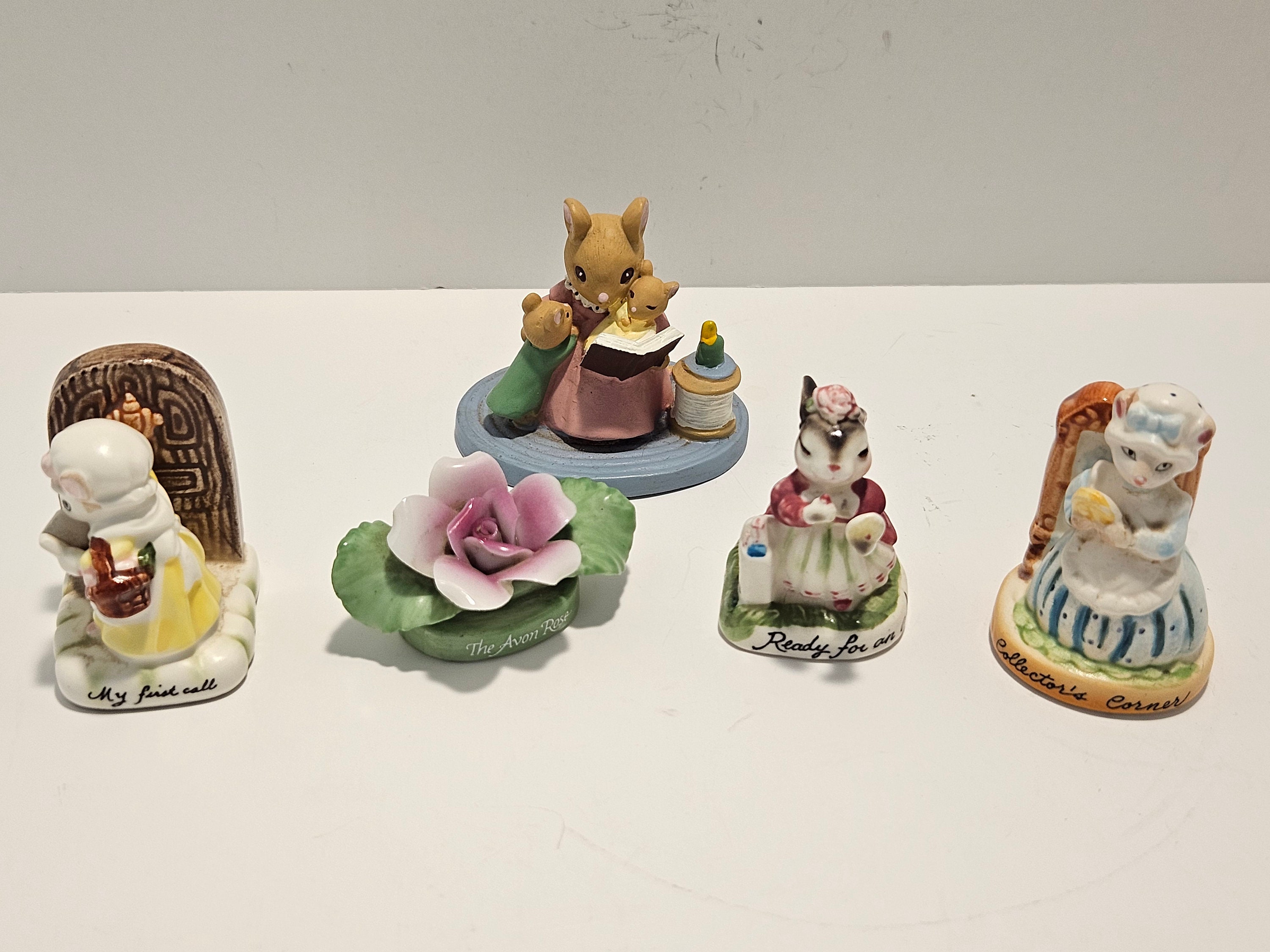 Vintage Avon is Calling Set of 5 Miniature Avon Miniature Figurines ...