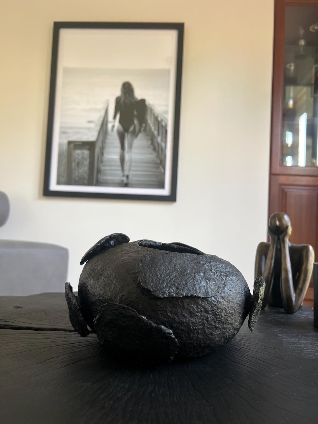 Wabi Sabi Paper Mache Vase Handmade Rustic Home Decor Unique Gift for Her Housewarming Organic ...