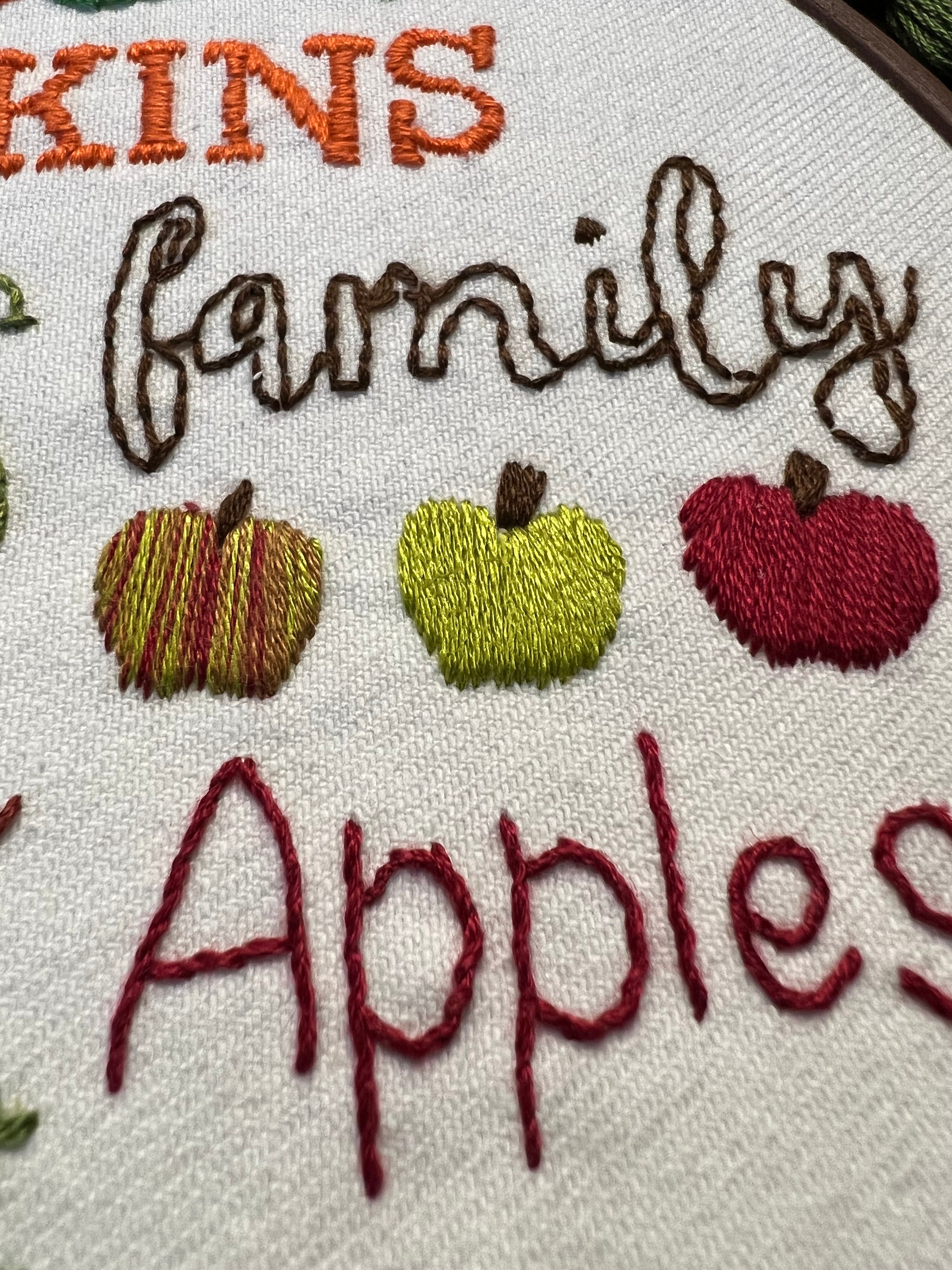 Fun Fall Words Hand Embroidery Pattern Digital Download With Stitch ...