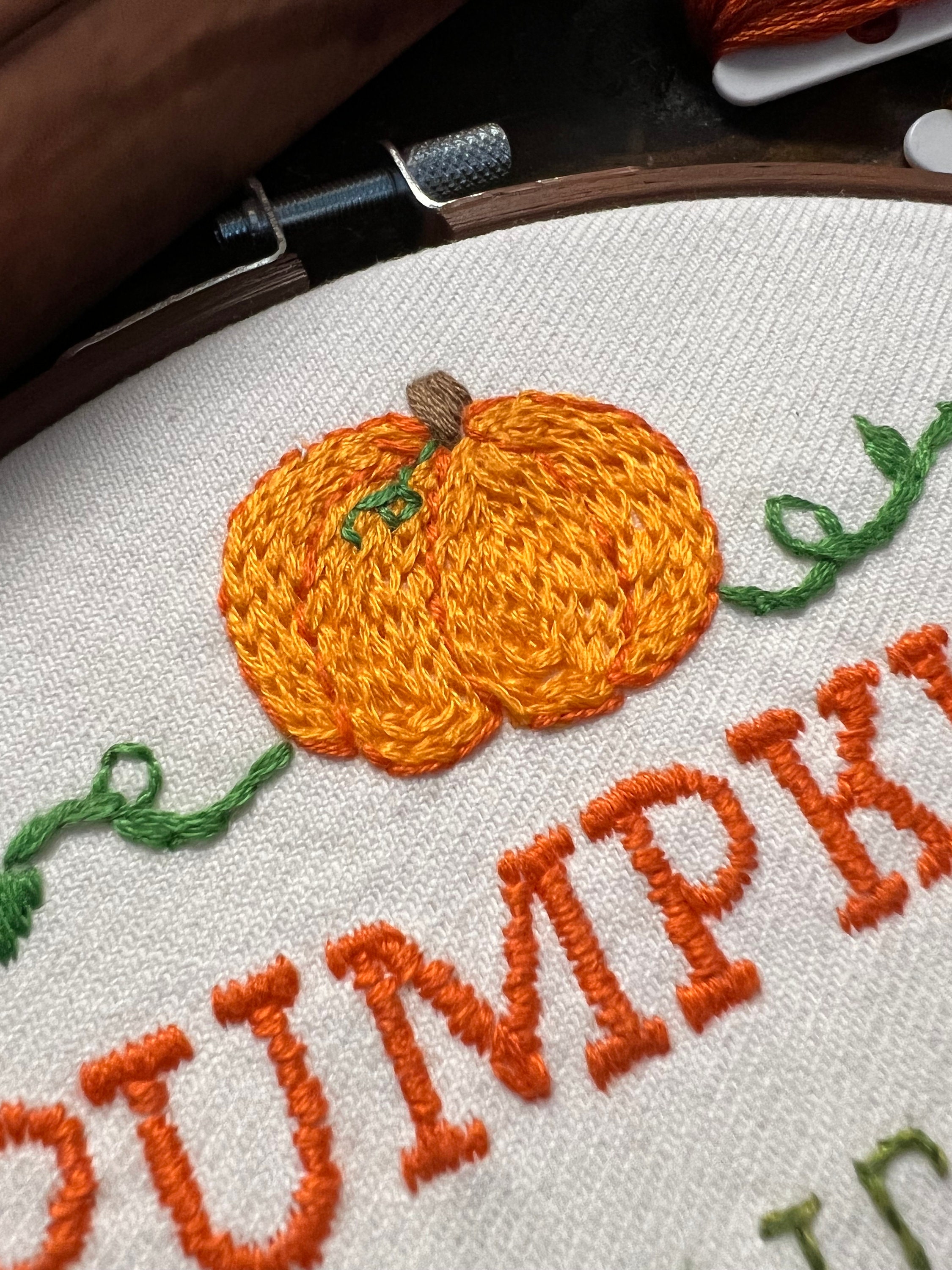 Fun Fall Words Hand Embroidery Pattern Digital Download With Stitch ...
