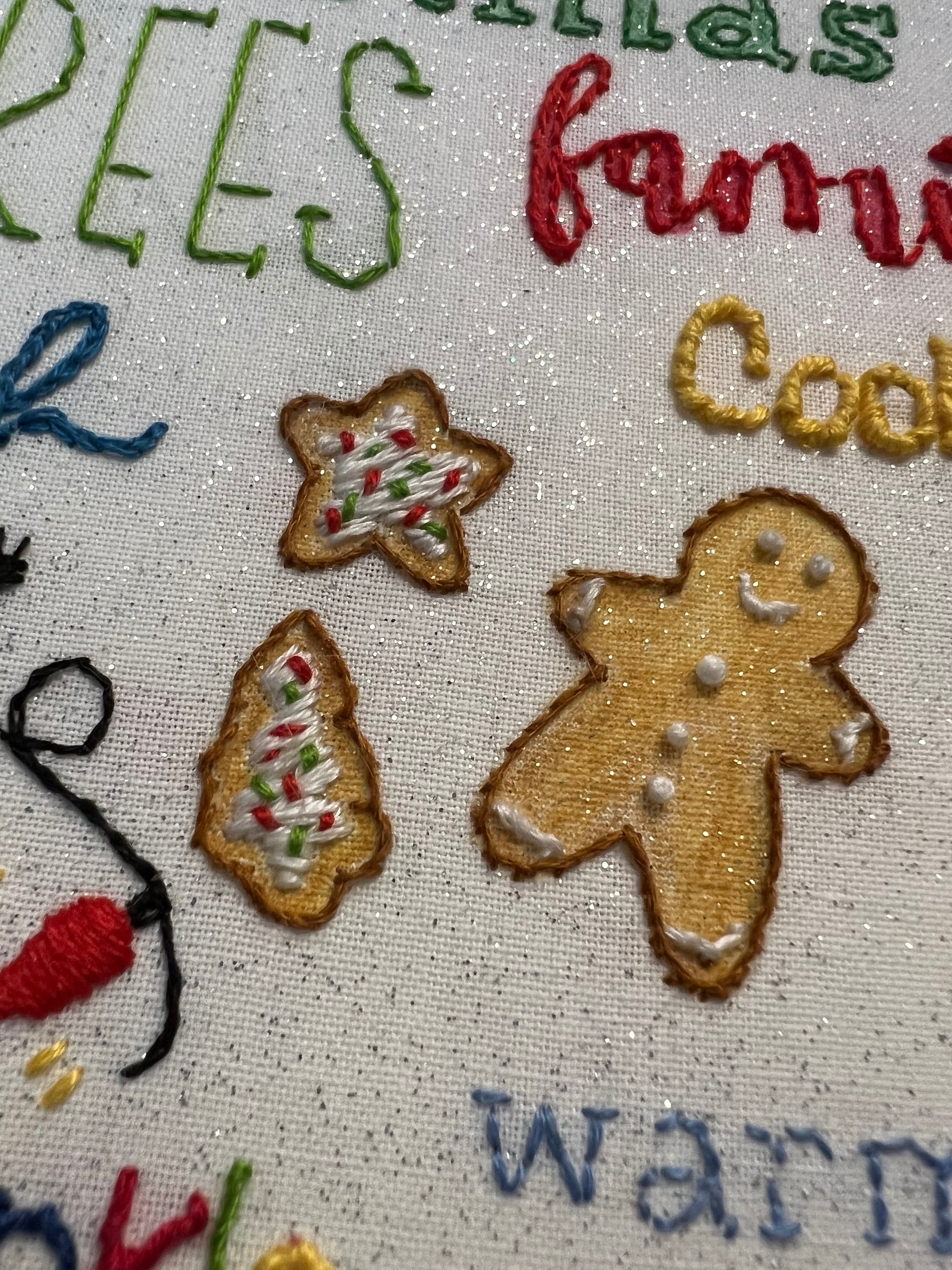 Christmas Words Embroidery Pattern PDF - Etsy