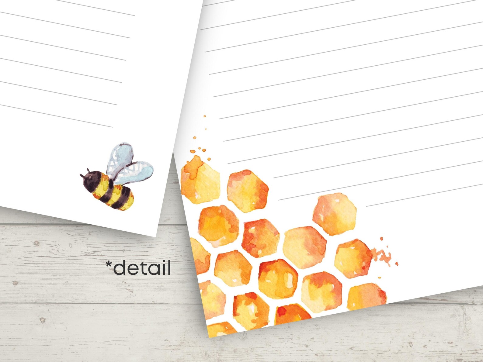 The Latest Buzz Bees PRINTABLE STATIONERY, 8.5x11/a4 Sizes, Lined ...