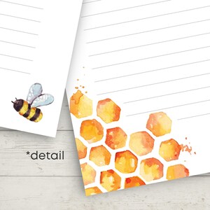 The Latest Buzz Bees PRINTABLE STATIONERY, 8.5x11/a4 Sizes, Lined ...
