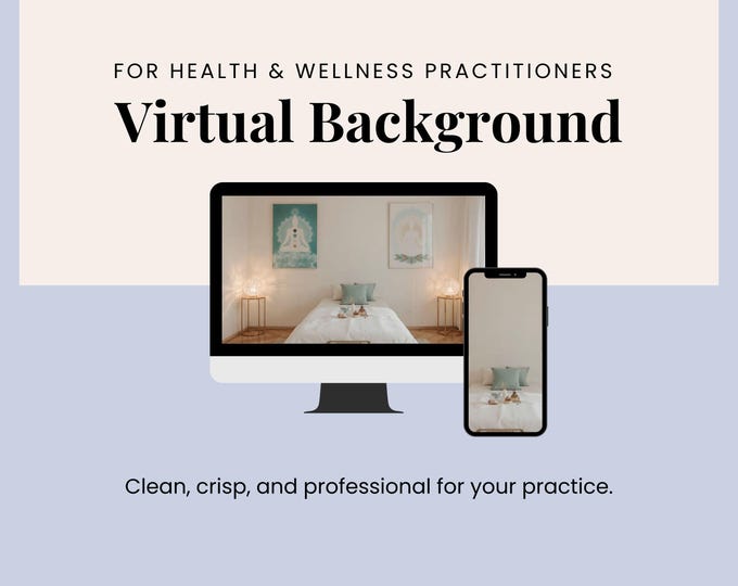 Reiki Room Zoom Background | Healing Wellness Studio Virtual Backdrop ...