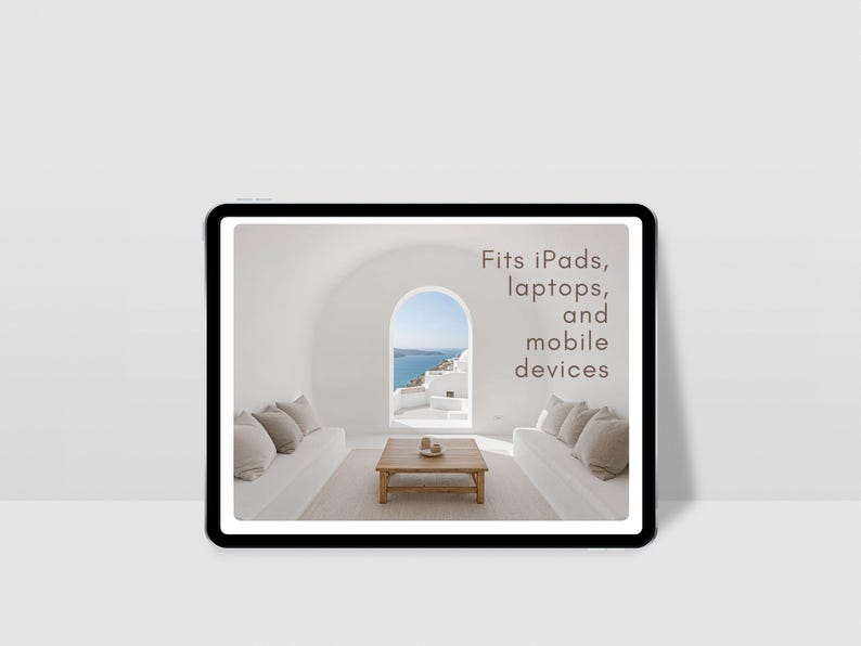 Greek Island Zoom Background | Cycladic Minimalist Interior With Aegean ...