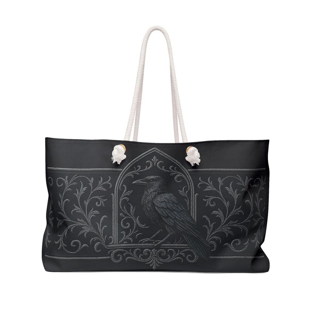 Weekender Bag Mystical Raven Gothic Travel Tote - Etsy