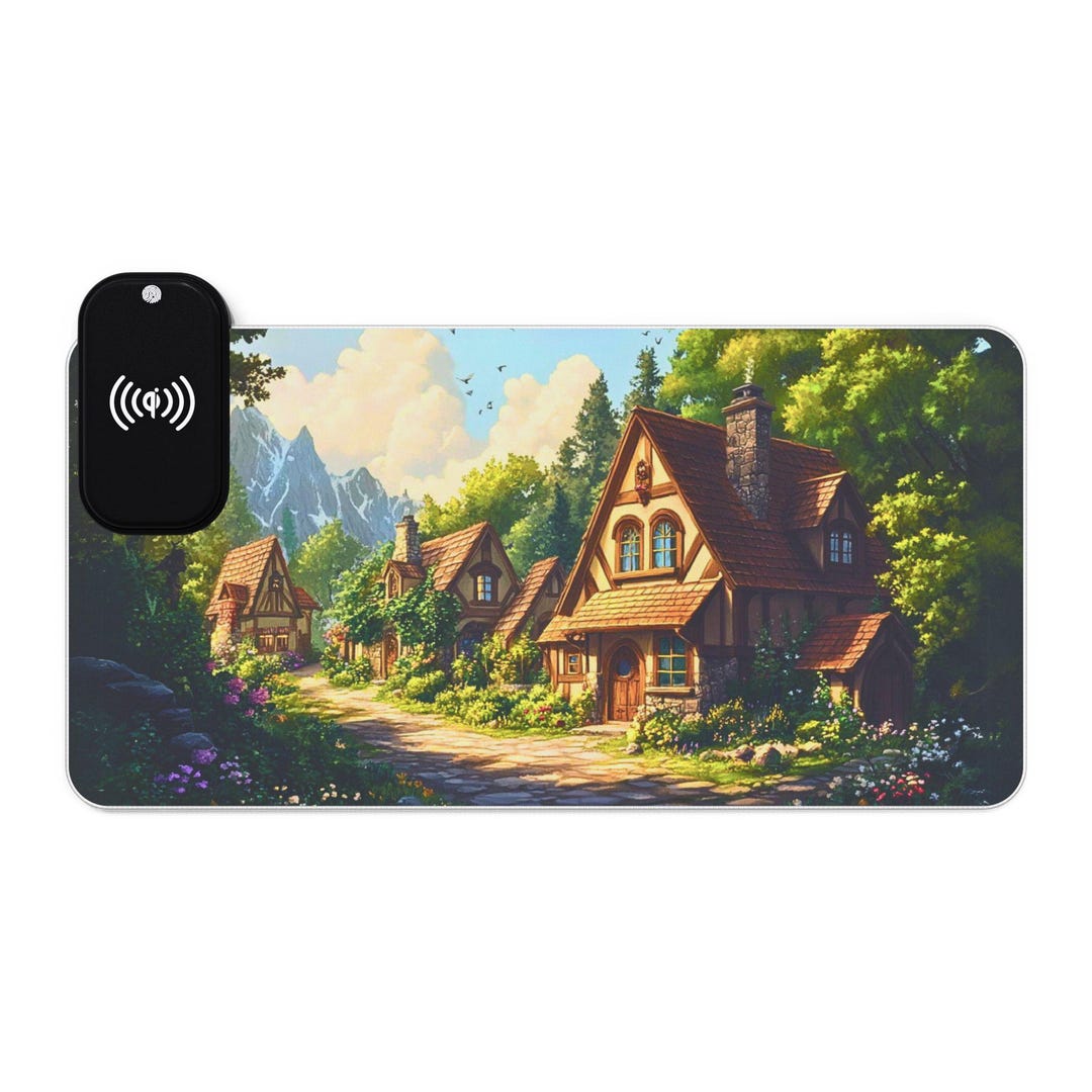 Large Led Mouse Pad Wireless Charger Cottagecore - Etsy
