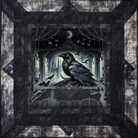 Scary Halloween Cats Panel Fabric | Poster Print, Upholstery, for Use ...