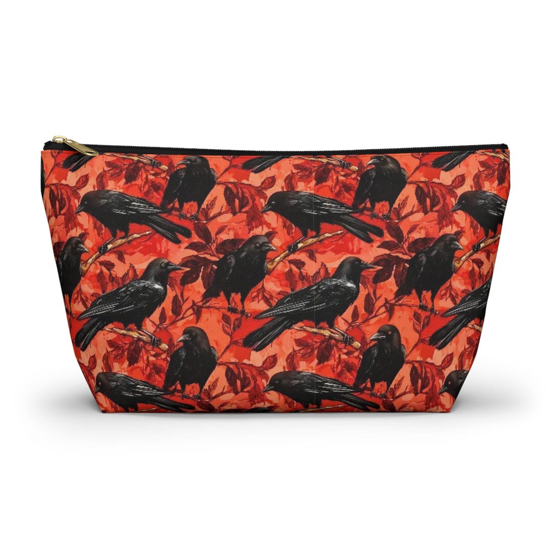 Gothic Crows Dark Cottagecore Crows Assessory Pouch Bird Lovers Makeup ...
