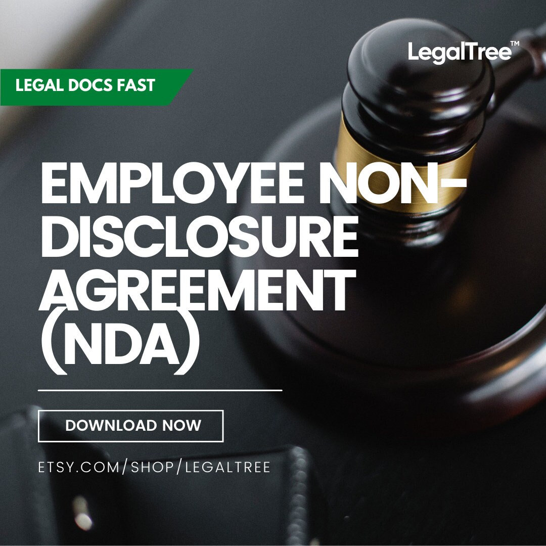 Employee Non-disclosure Agreement NDA Legal Template Word Document - Etsy