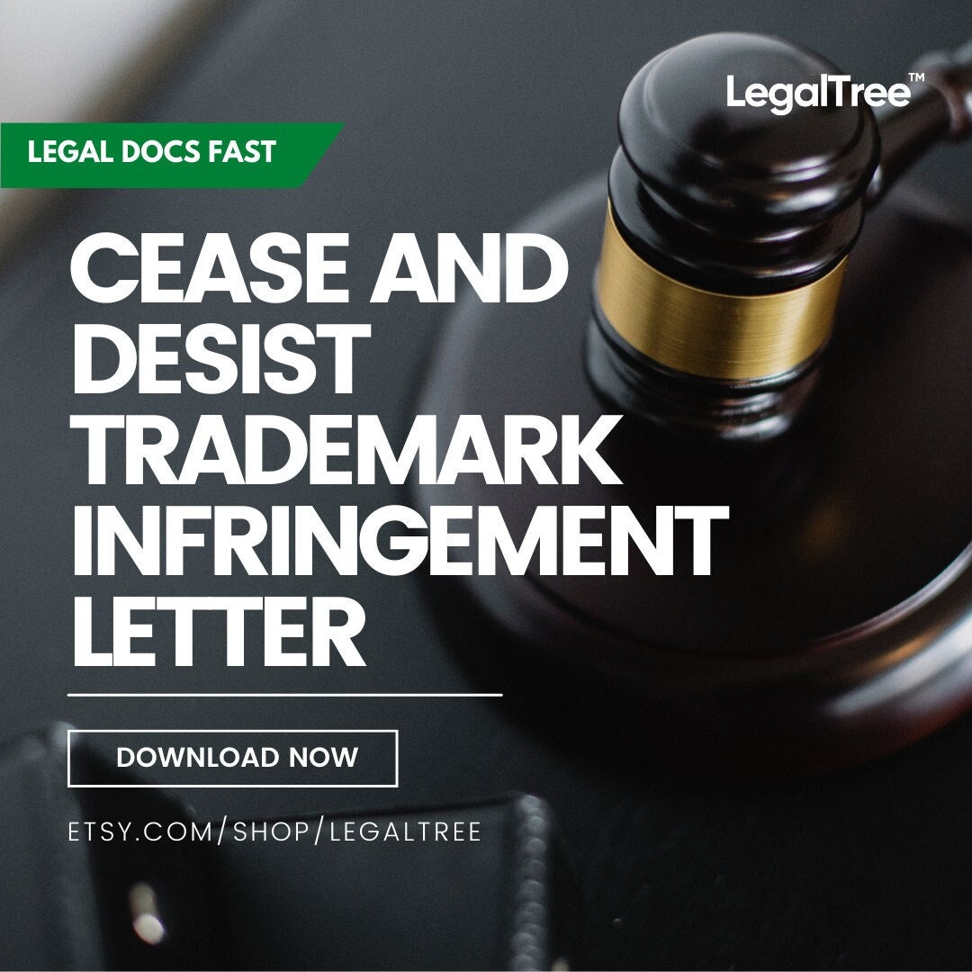 Cease and Desist Trademark Infringement Letter Legal - Etsy Cease and Desist Trademark Infringement Letter Legal - Etsy