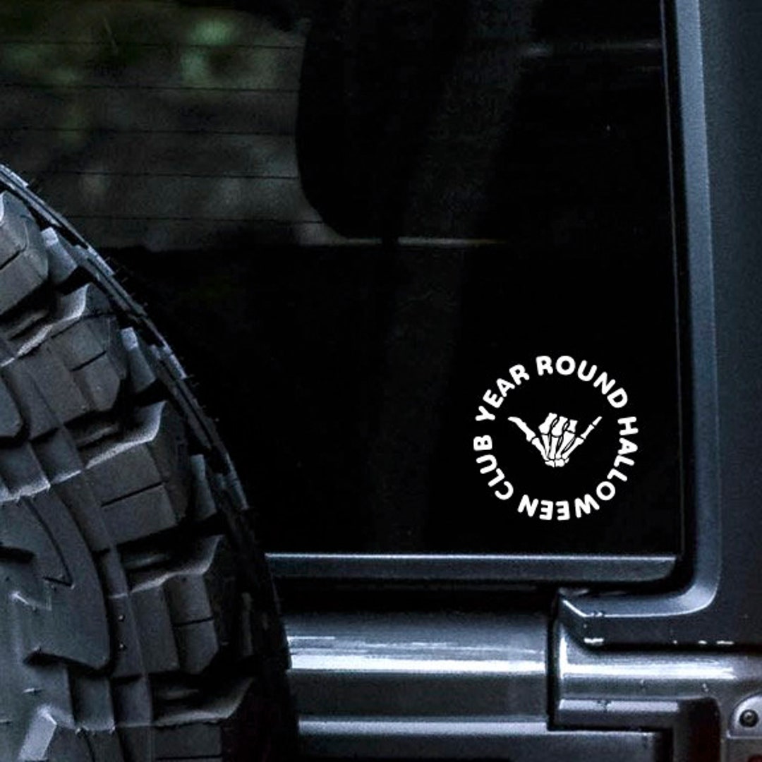 Halloween Skeleton Hand Vinyl Decal Sticker Year Round - Etsy