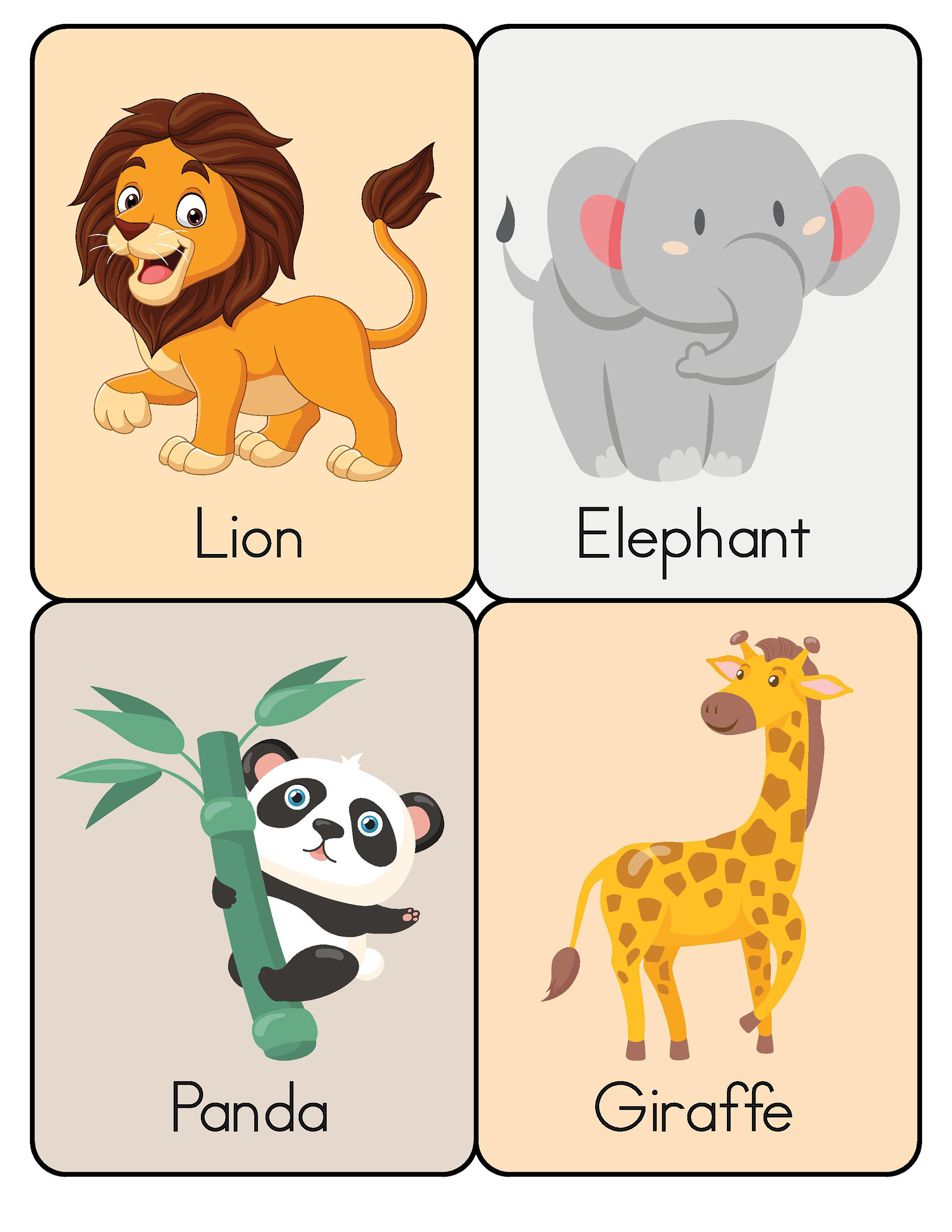 100 Animals Birds Ocean Animals and Insects Flashcards, Montessori ...