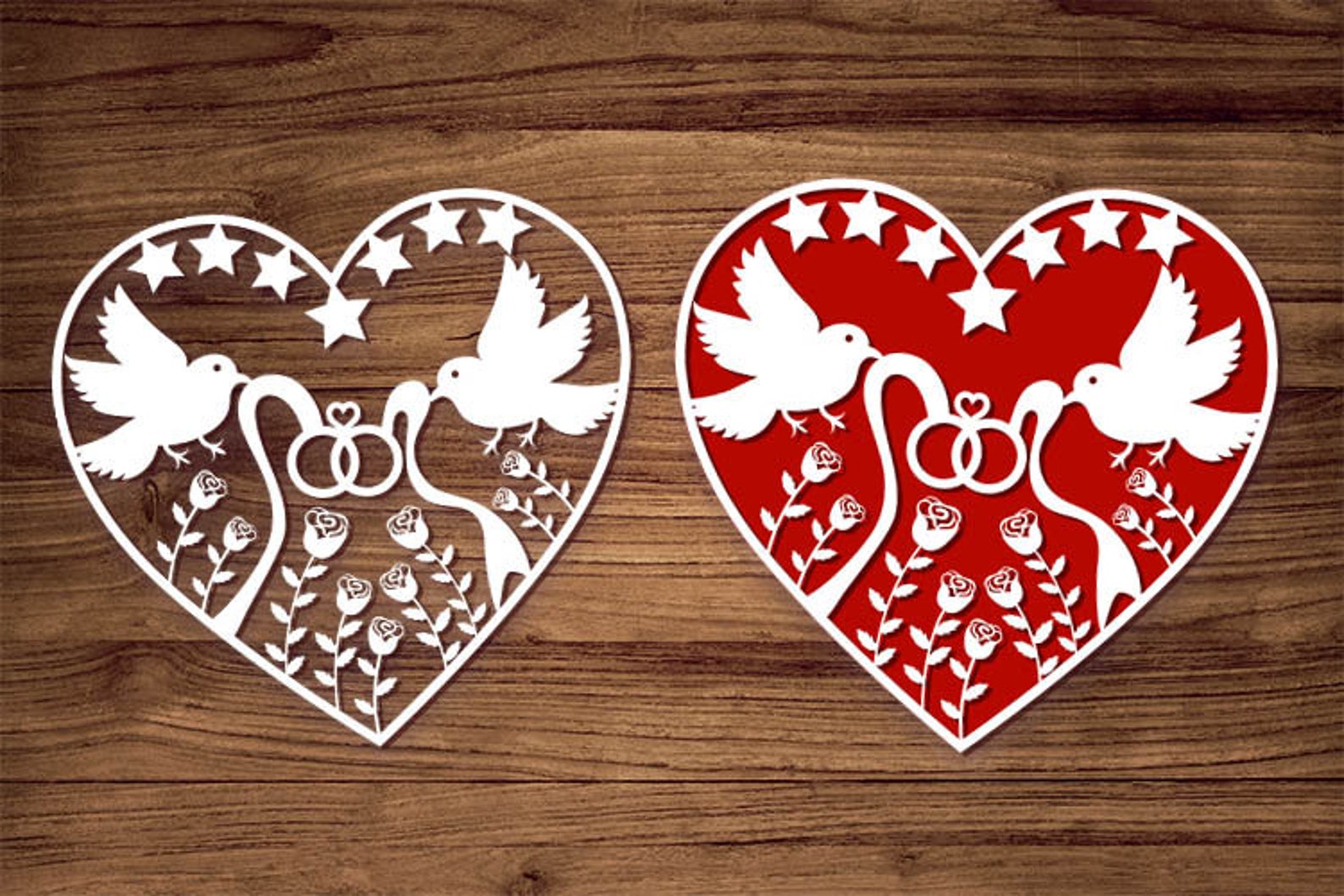 Wedding Paper Cut Card SVG Bundle Happy Wedding Card Paper - Etsy