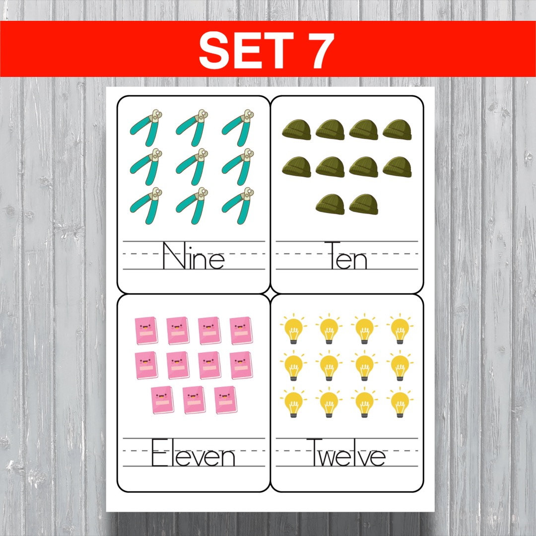 Alphabets and Numbers Flashcards Set, Montessori Flashcards, Pre-school ...