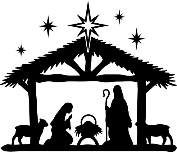 Nativity Scene Svg Nativity Scene SVG File SVG Cut Files.com