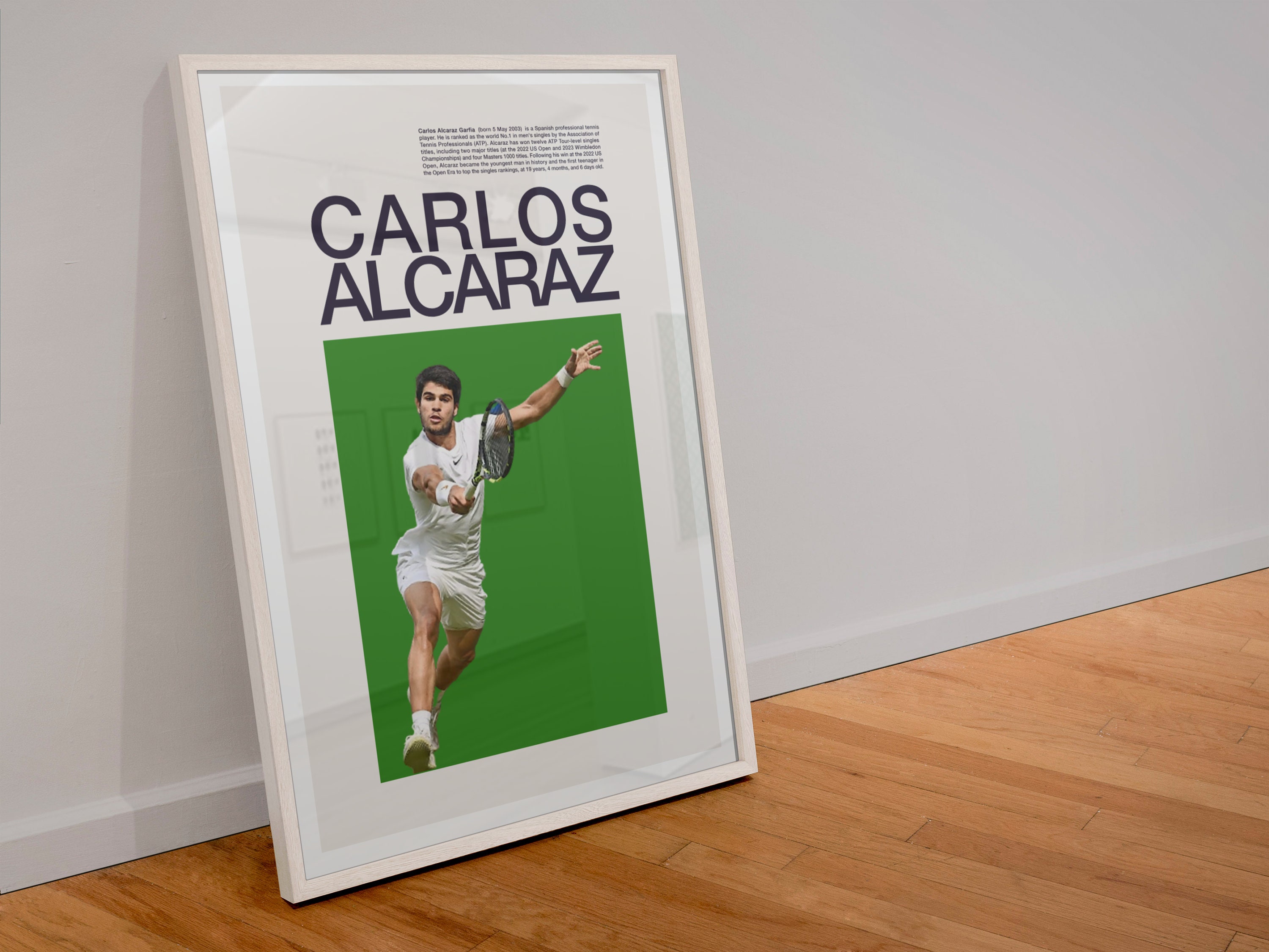 Carlos Alcaraz Poster Wall Art, Tennis Art Print, Sports Fan Gift ...