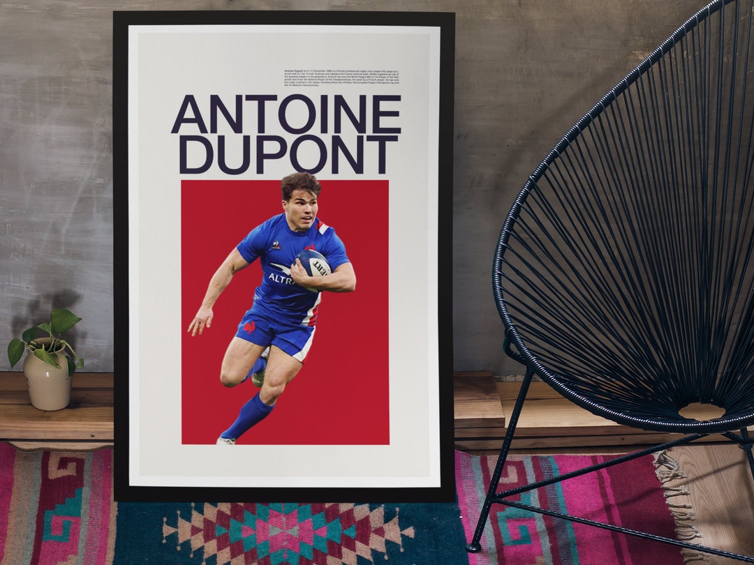 Antoine Dupont Poster Wall Art, Rugby Art Print, Sports Fan Gift ...