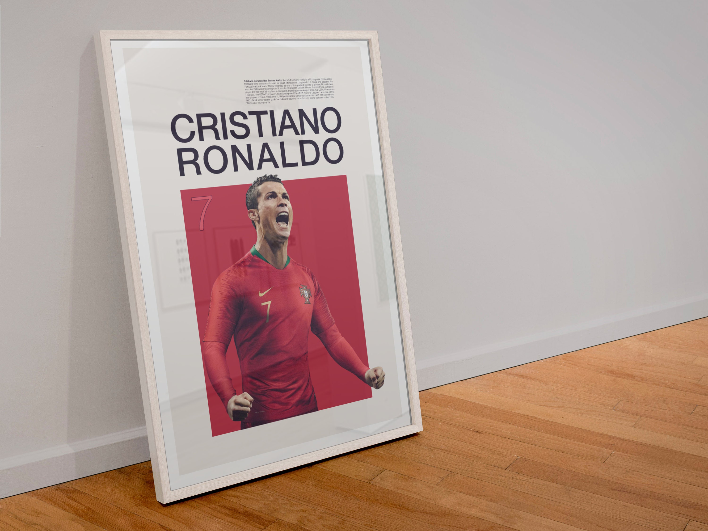 Cristiano Ronaldo Poster Wall Art, Football Art Print, Sports Fan Gift ...