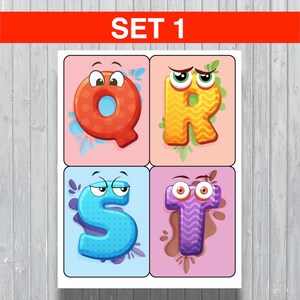 Alphabets and Numbers Flashcards Set, Montessori Flashcards, Pre-school ...