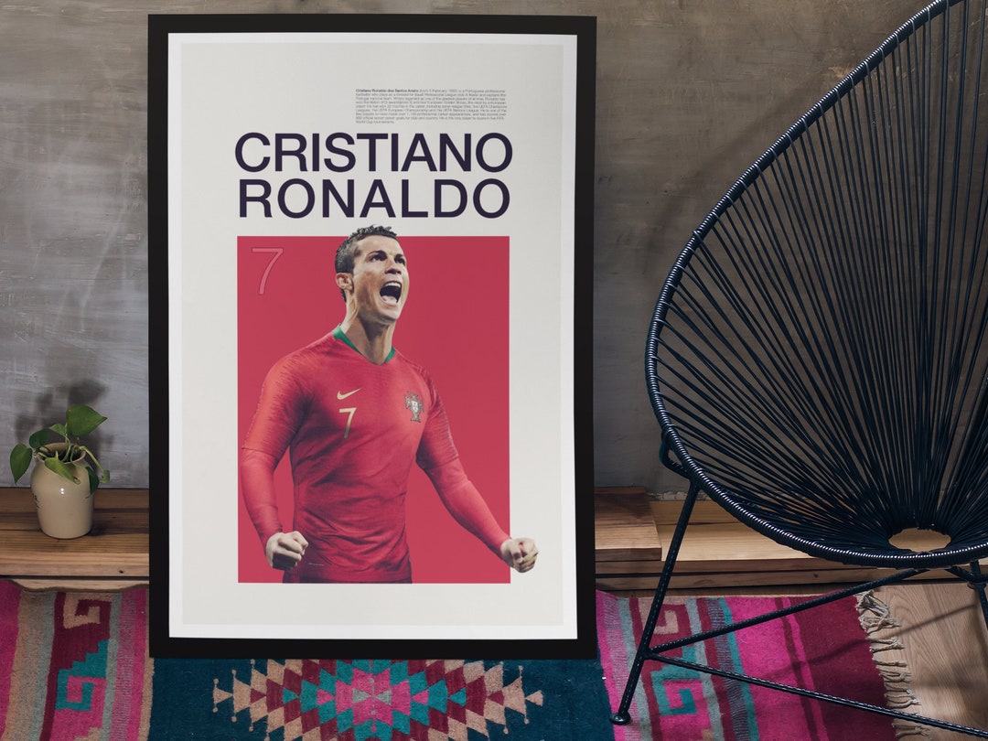 Cristiano Ronaldo Poster Wall Art, Football Art Print, Sports Fan Gift ...