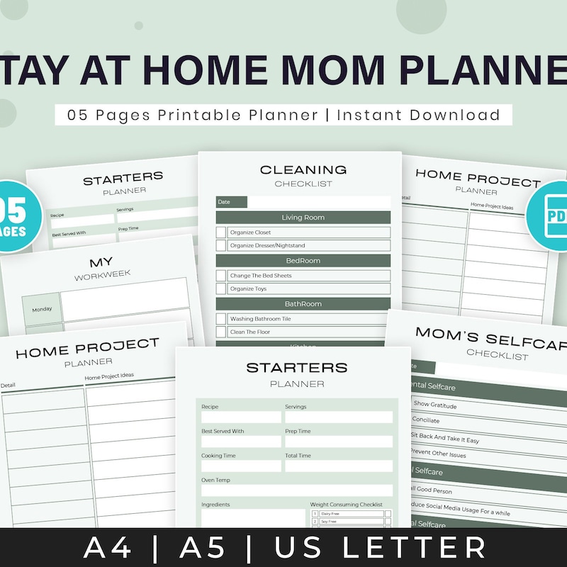 Stay at Home Mom Planner - Etsy