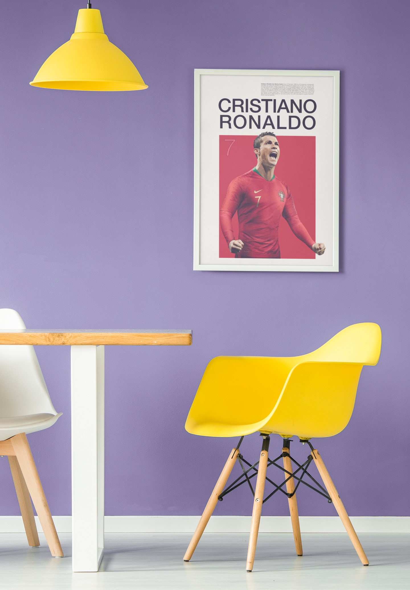 Cristiano Ronaldo Poster Wall Art, Football Art Print, Sports Fan Gift ...