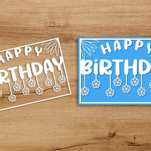 Happy Birthday Paper Cut Card SVG Bundle, Happy Birthday Card Papercut ...
