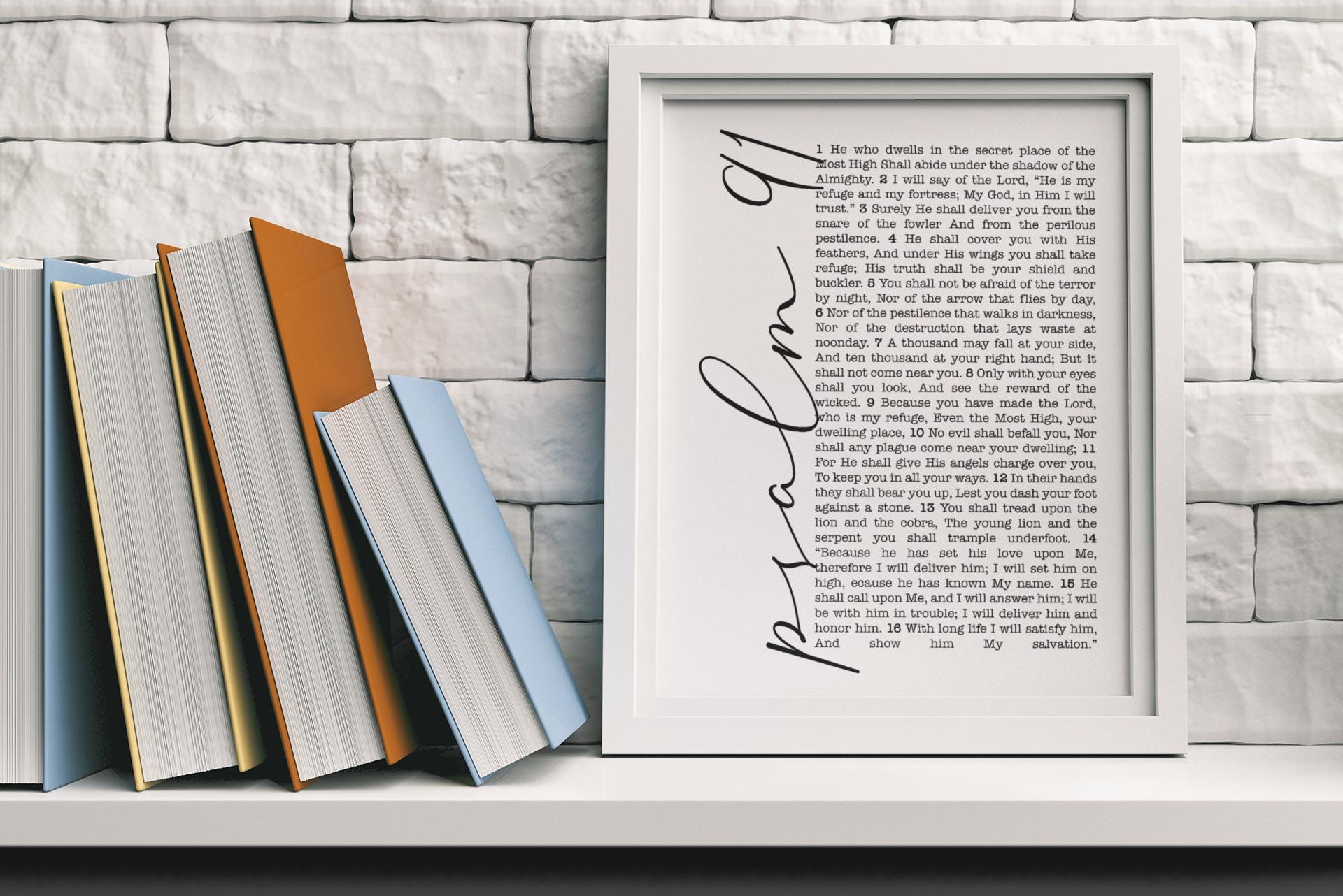 Psalm 91 Printable Wall Art: Bible Verse Scripture Decor (digital ...