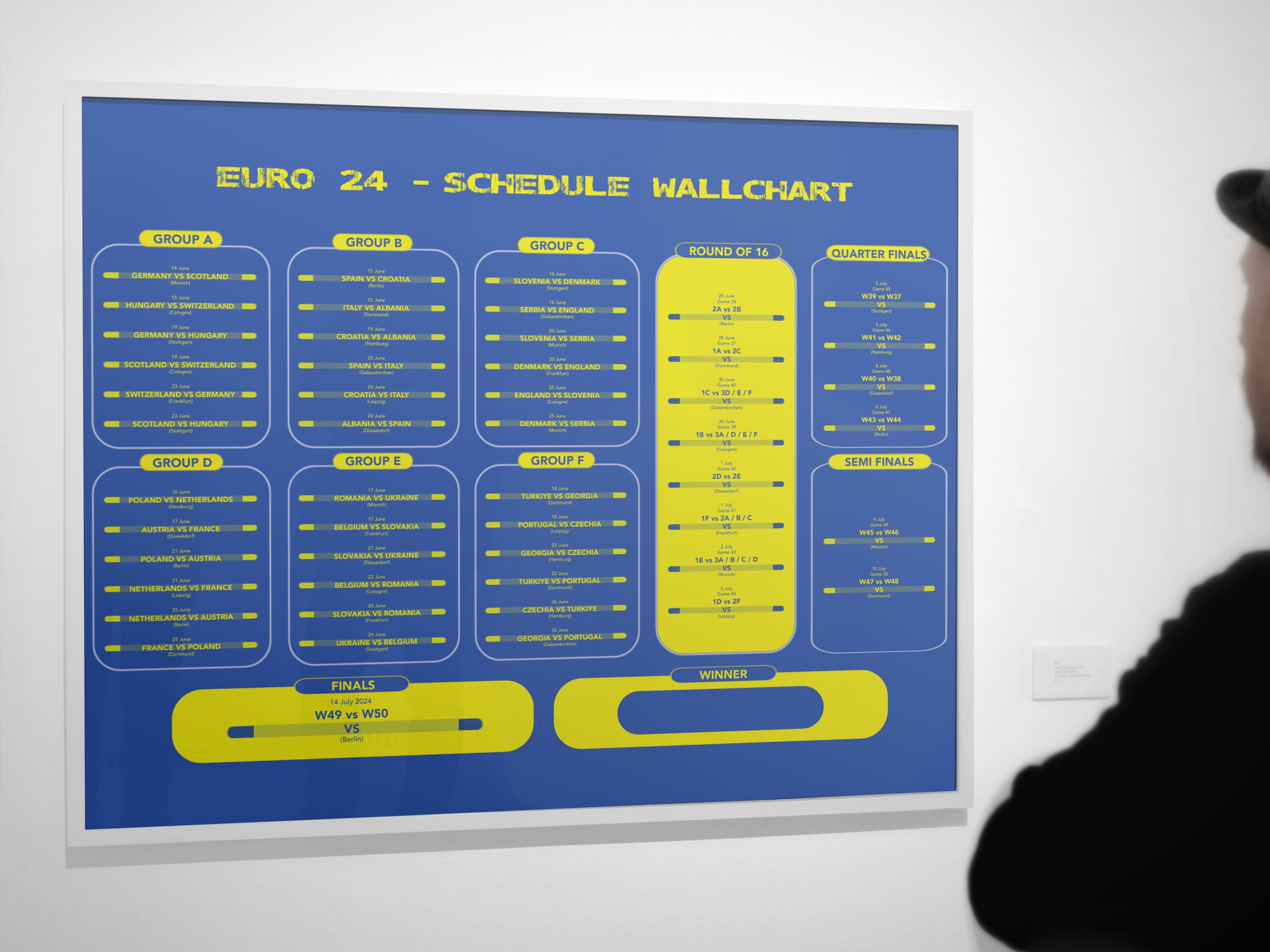 Euro 2024 Printable Wall Chart, Euro 24 Fixture Schedule, Euro 24 ...