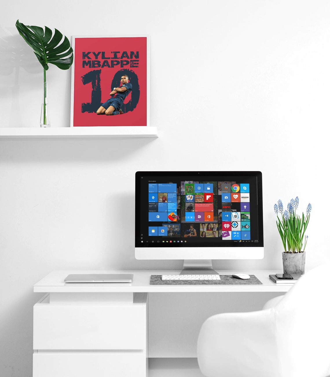 Messi Ronaldo Neymar Mbappe Posters Set, Sports Poster Set, Football ...