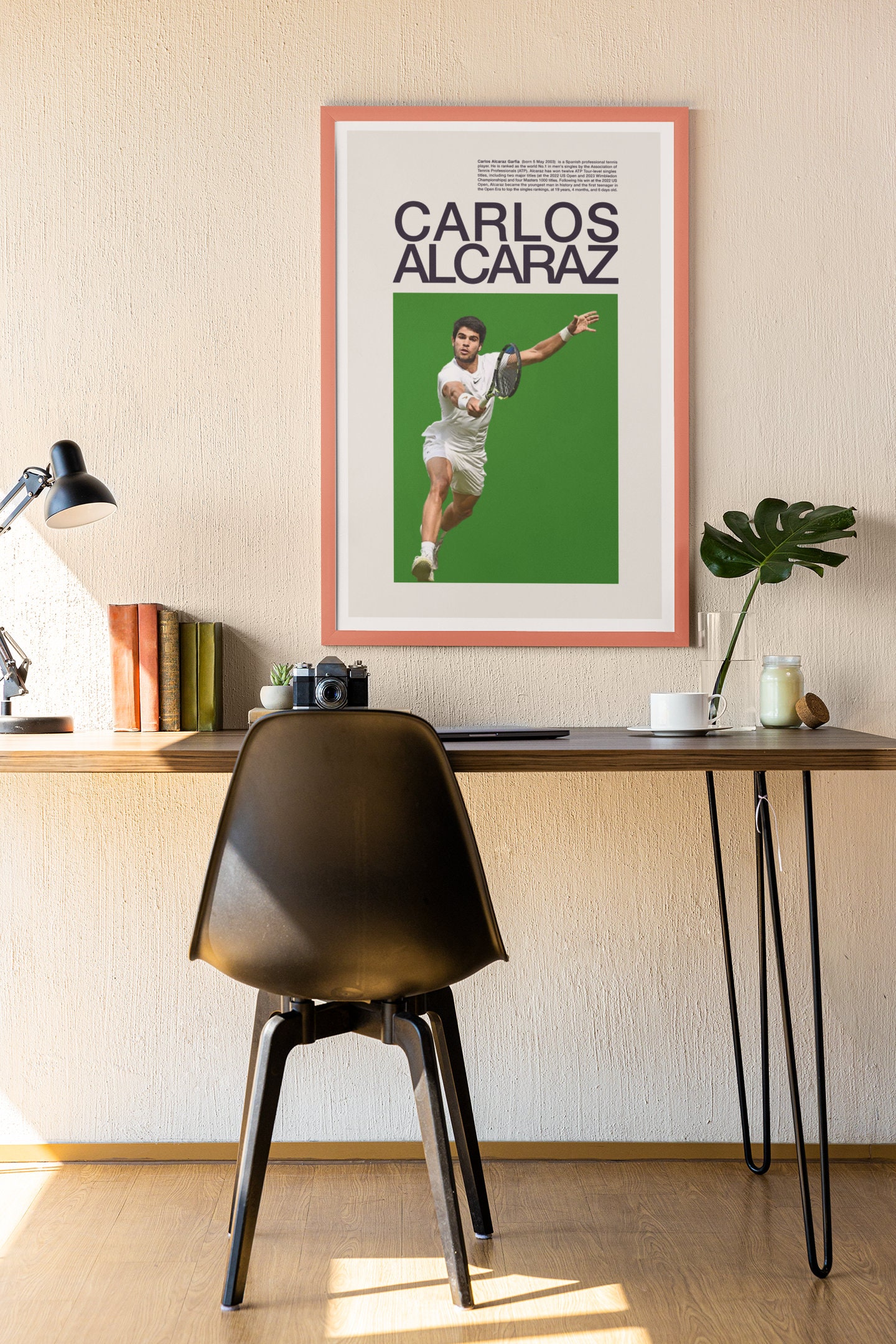 Carlos Alcaraz Poster Wall Art, Tennis Art Print, Sports Fan Gift ...