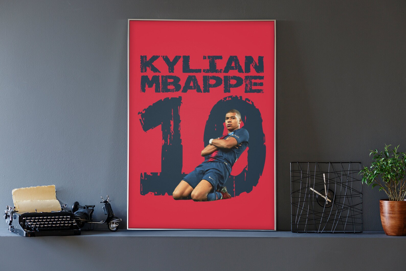 Kylian Mbappe Wall Art, Kylian Mbappe Poster, Sports Poster, Football ...