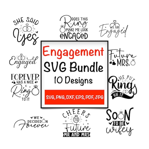 Engaged Svg - Etsy