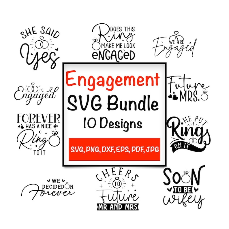Engagement Svg Bundle Future Mrs Svg Svg Engaged Bundle Future Wifey