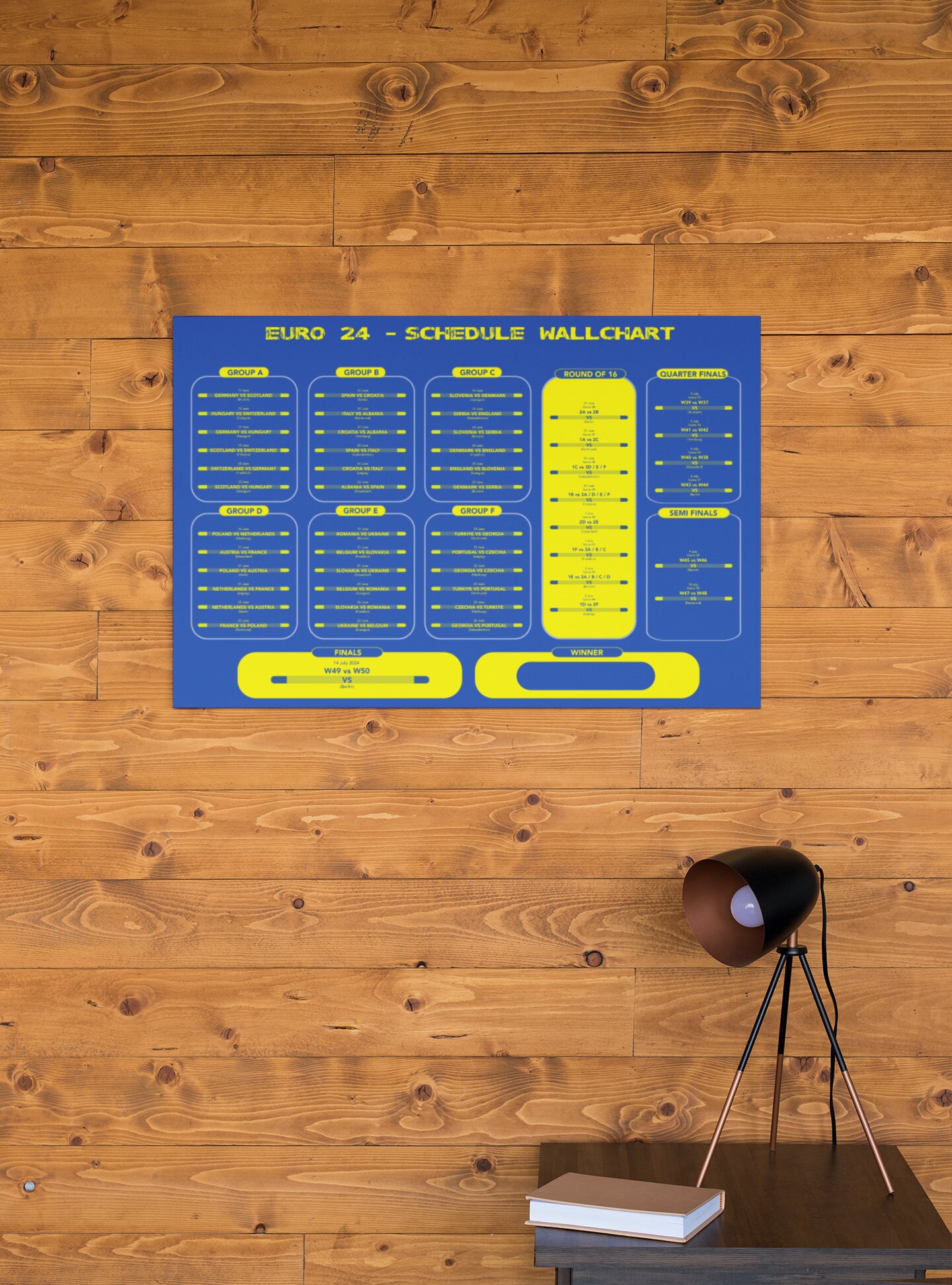 Euro 2024 Printable Wall Chart, Euro 24 Fixture Schedule, Euro 24 ...