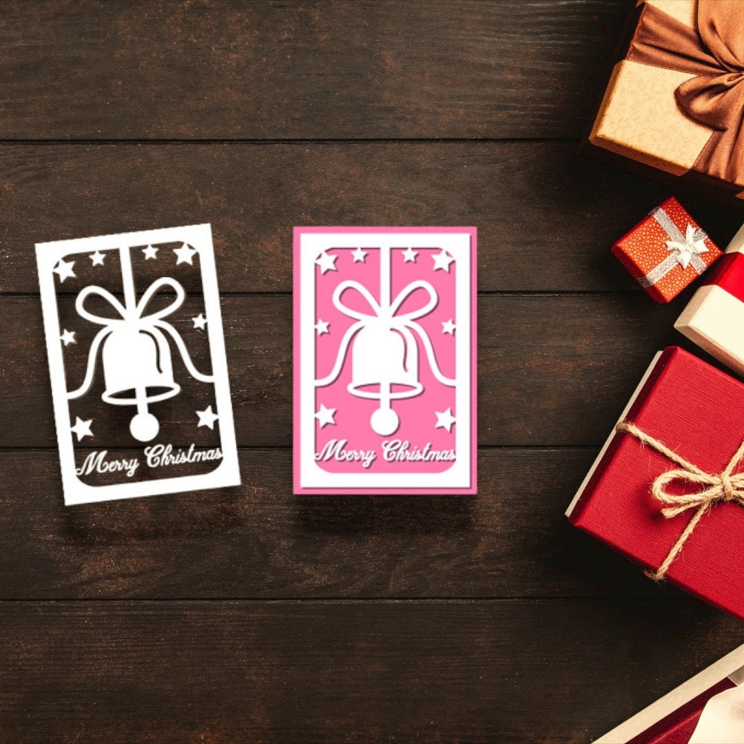 Christmas Paper Cut Card SVG Bundle: Vertical Templates (digital ...