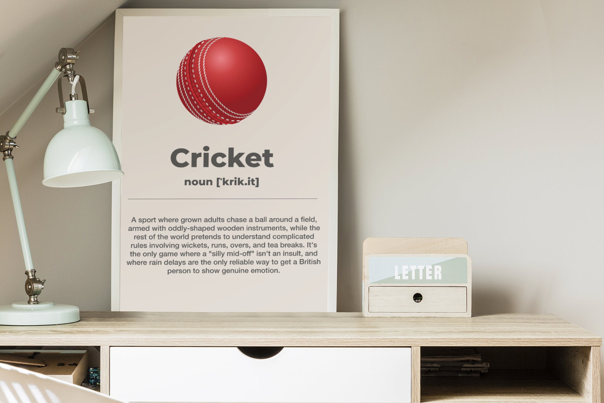 Funny Cricket Definition Wall Art Humorous Cricket Art Print - Etsy