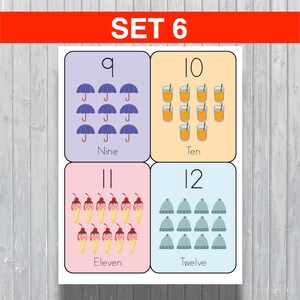 Alphabets and Numbers Flashcards Set, Montessori Flashcards, Pre-school ...